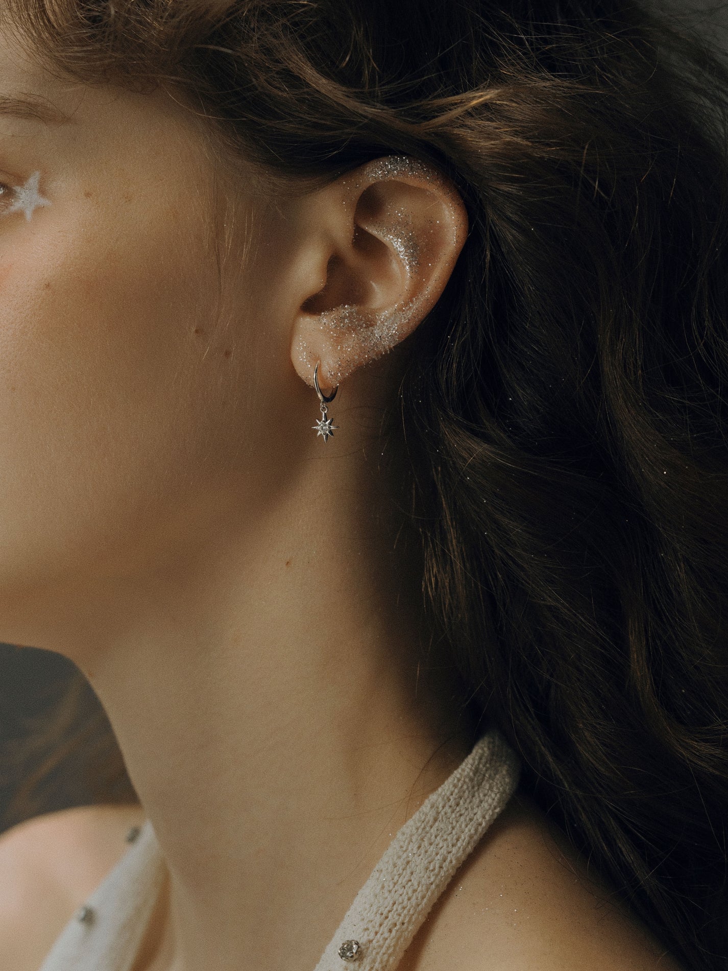 Silver & Gold Hoop Earrings Celestial Spark – Elegant Everyday Jewelry – Deja vu Jewellery